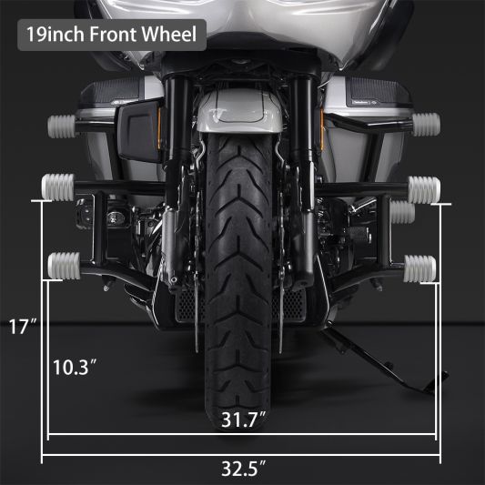 Black ProTek Front Performance Highway Peg Two Step Crash Bar for Harl ...