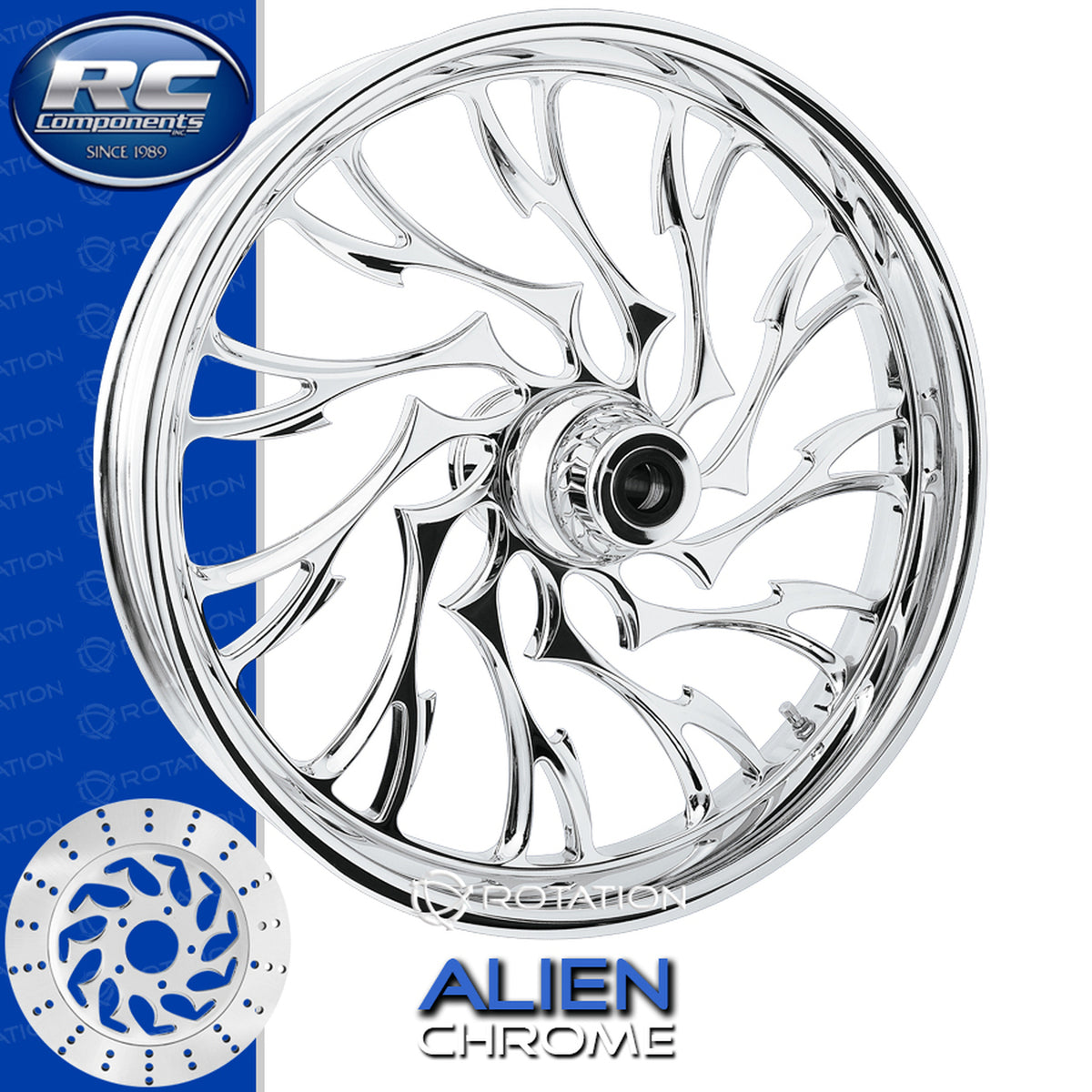 RC Components Alien Chrome Touring Wheel – Harley Bagger Parts
